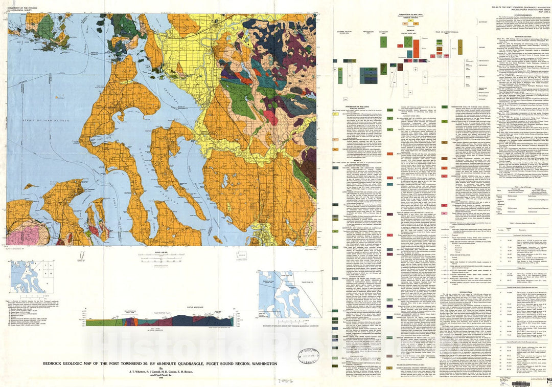 Map : Bedrock geologic map of the Port Townsend 30- by 60-minute quadr ...