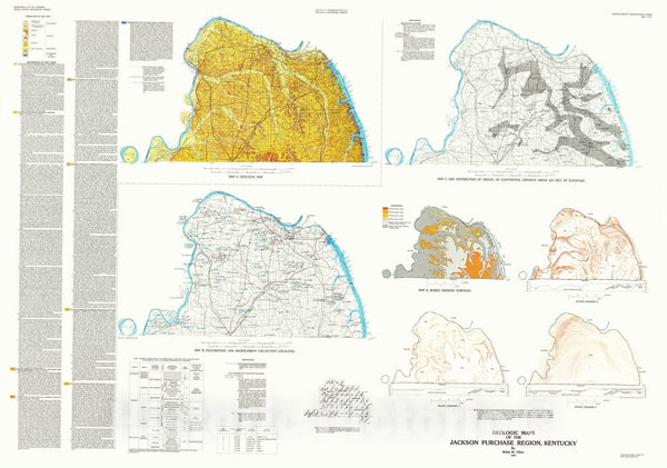 Map : Geologic maps of the Jackson Purchase region, Kentucky, 1980 Car ...