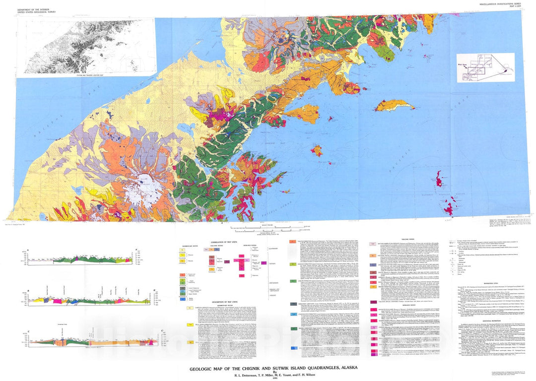 Map : Geologic map of the Chignik and Sutwik Island quadrangles, Alask ...