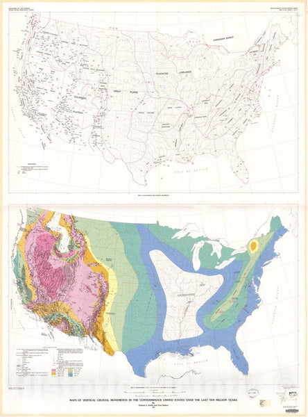 Map : Maps of vertical crustal movements in the conterminous United St ...