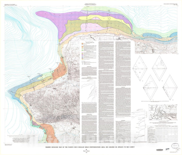 Map : Marine geologic map of the Puerto Rico insular shelf, northweste ...