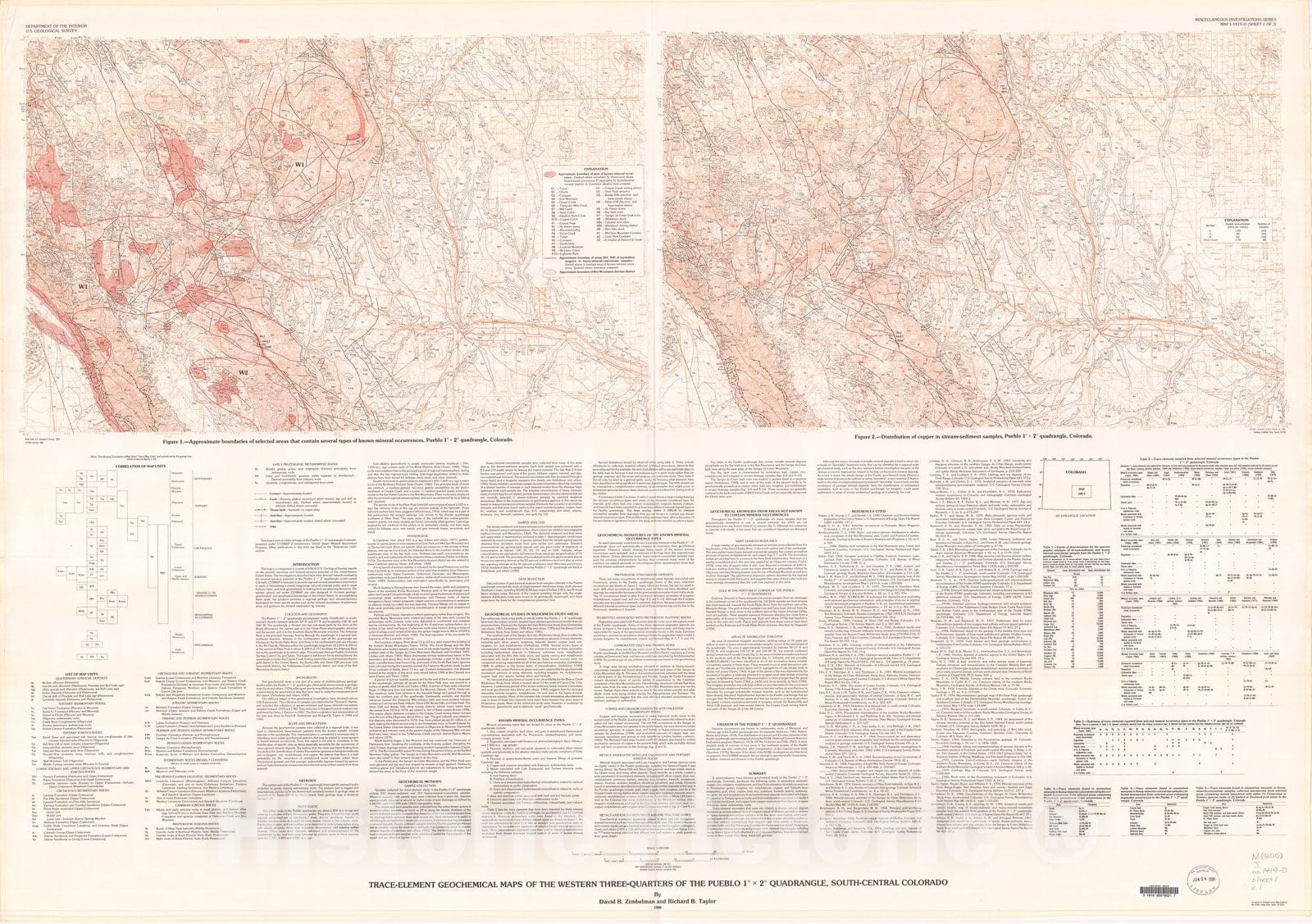 Map : Trace-element geochemical maps of the western three-quarters of ...