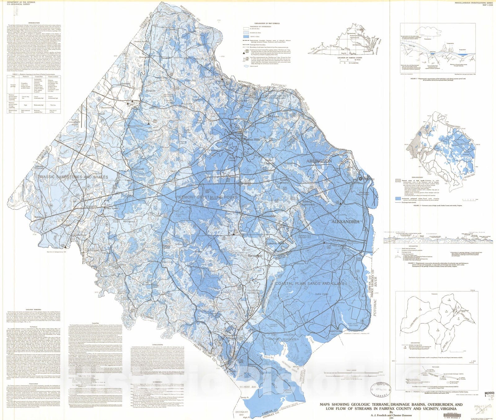Map : Maps showing geologic terrane, drainage basins, overburden, and ...