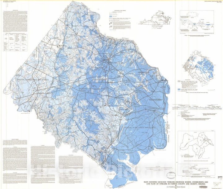 Map : Maps showing geologic terrane, drainage basins, overburden, and ...