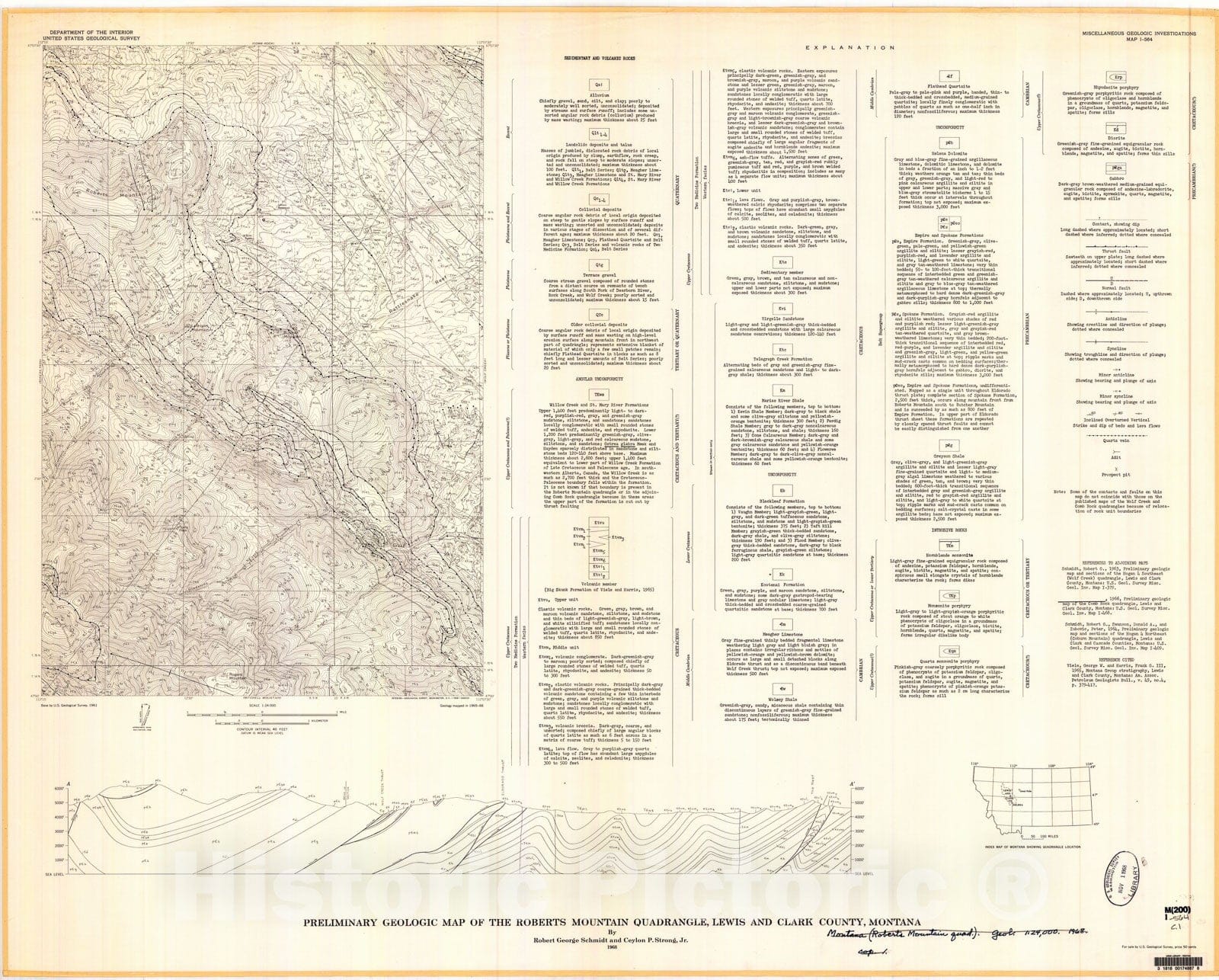Map : Preliminary geologic map of the Roberts Mountain quadrangle, Lew ...