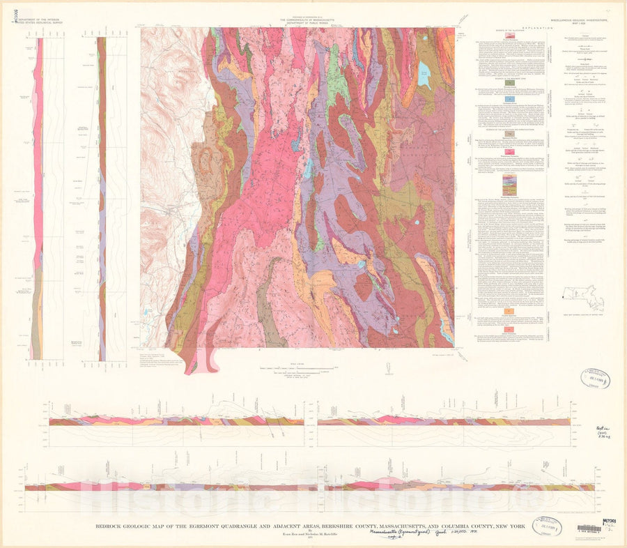 Map : Bedrock geologic map of the Egremont quadrangle and adjacent are ...