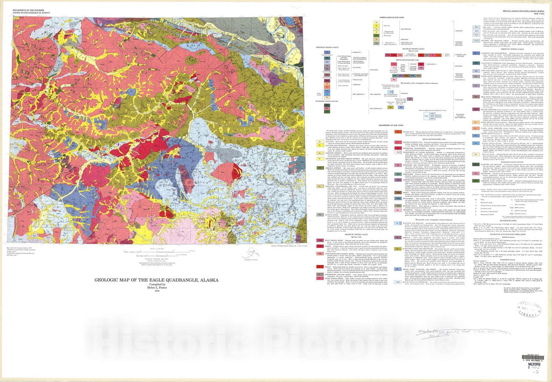 Map : Geologic map of the Eagle quadrangle, Alaska, 1976 Cartography W ...