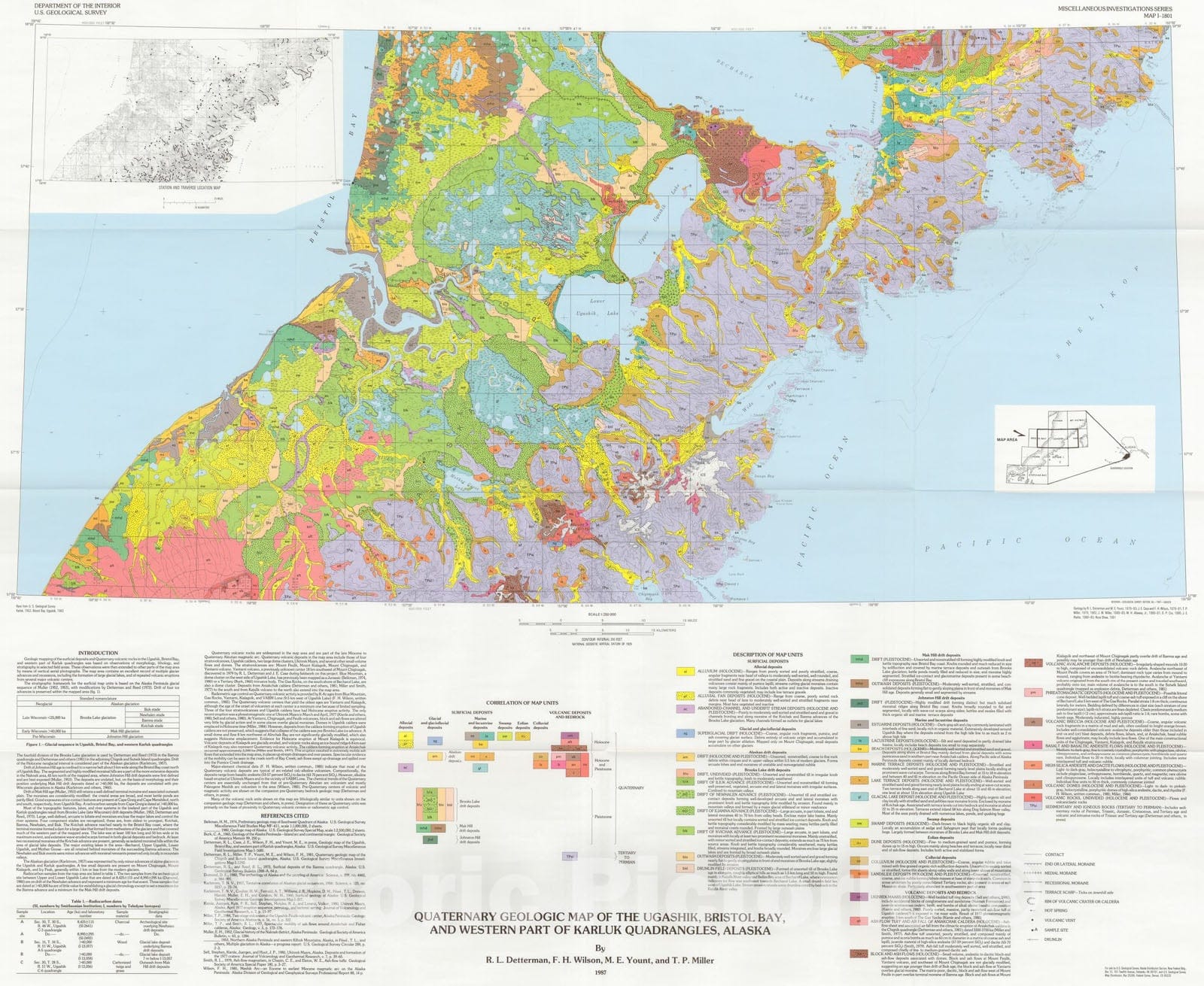 Map : Quaternary geologic map of the Ugashik, Bristol Bay, and western ...
