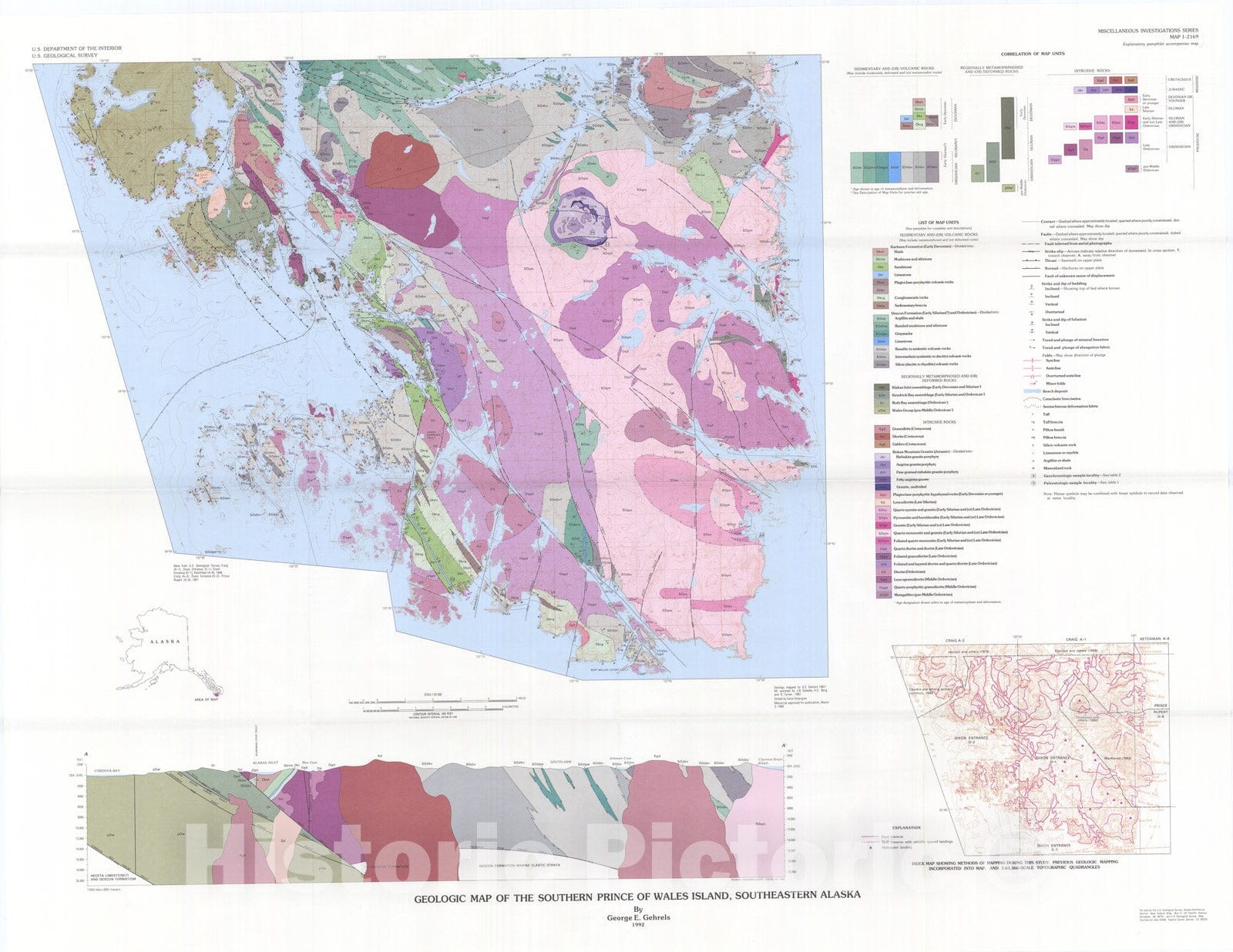 Map : Geologic map of the southern Prince of Wales Island, southeaster ...