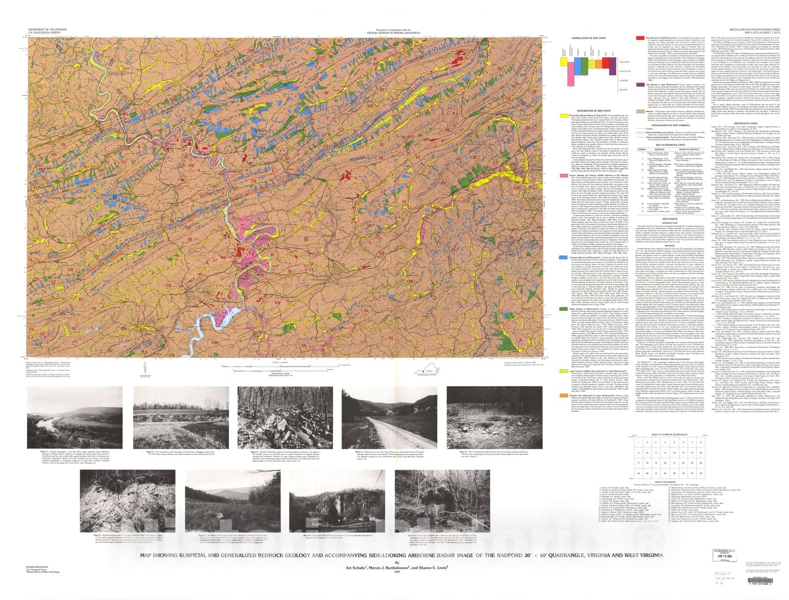 Map : Map showing surficial and generalized bedrock geology and accomp ...