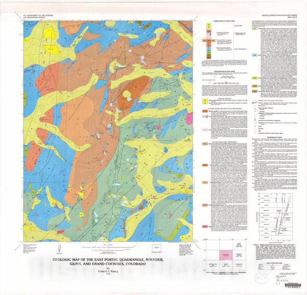 Map : Geologic map of the East Portal quadrangle, Boulder, Gilpin, and ...
