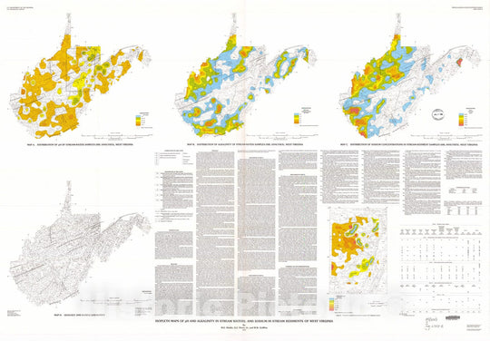 Map : Isopleth maps of pH and alkalinity in stream waters, and sodium ...