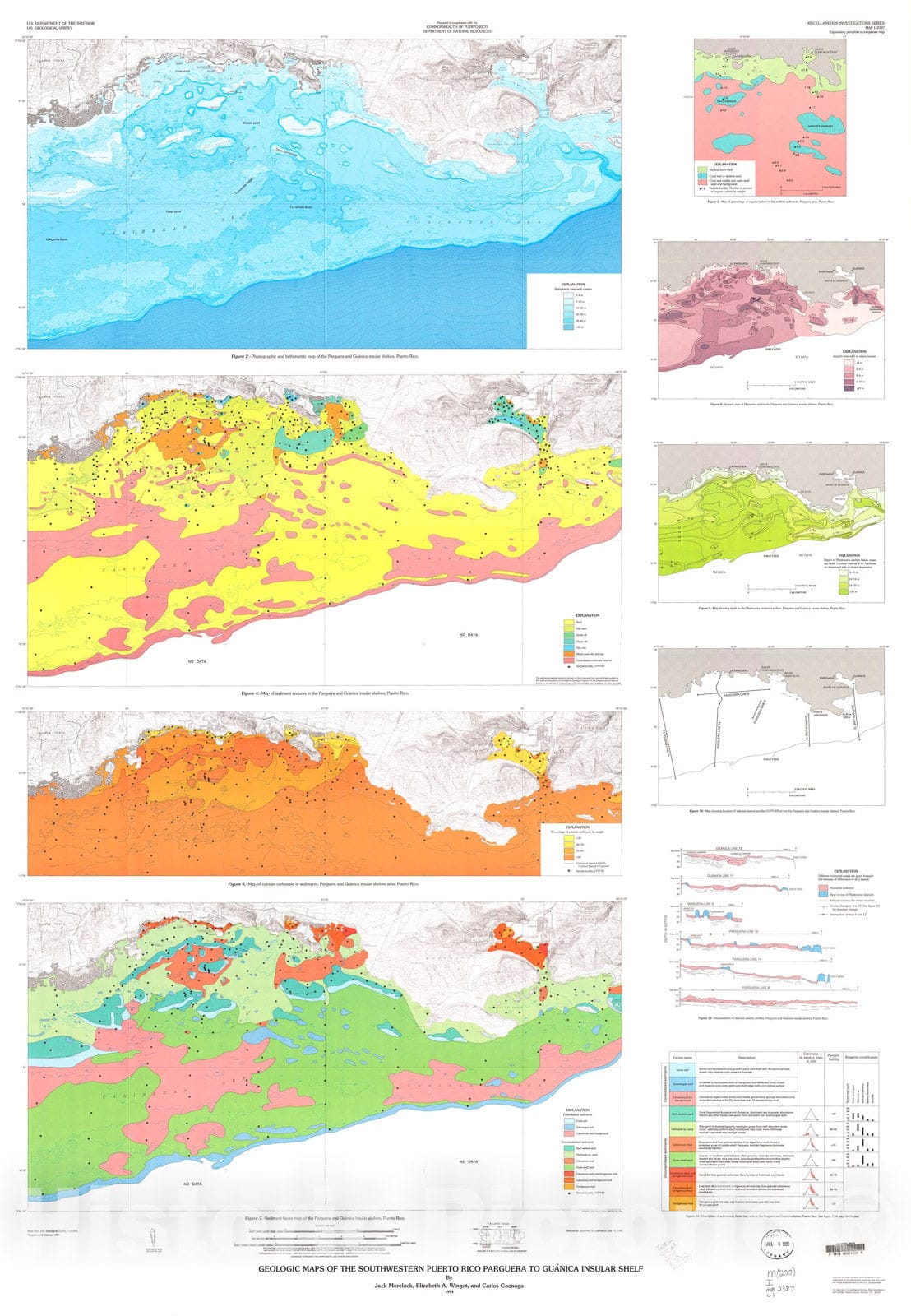 Map : Geologic maps of the southwestern Puerto Rico Parguera to Guanic ...