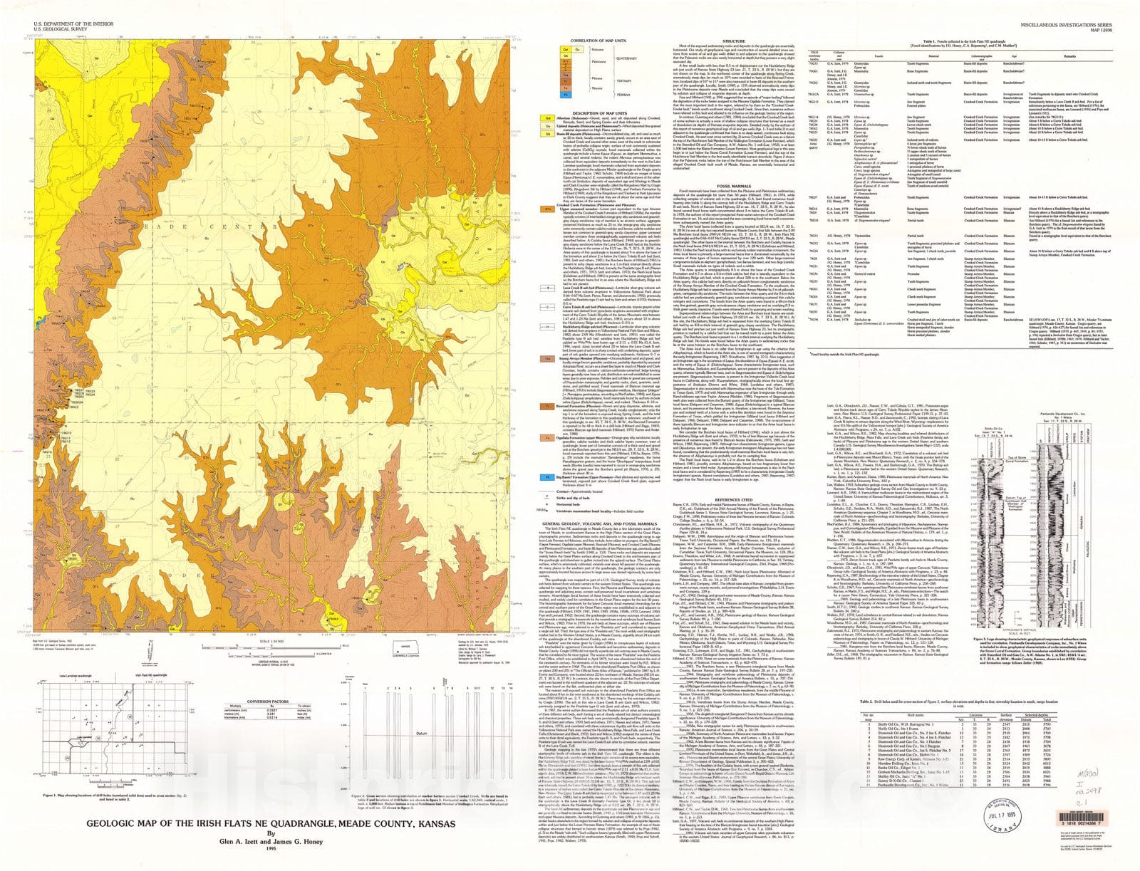 Map : Geologic map of the Irish Flats NE quadrangle, Meade County, Kan ...