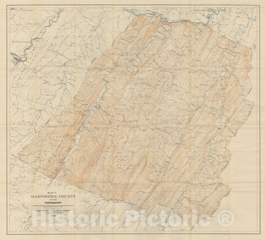 Map : Hampshire and Hardy Counties [West Virginia], 1927 Cartography W ...