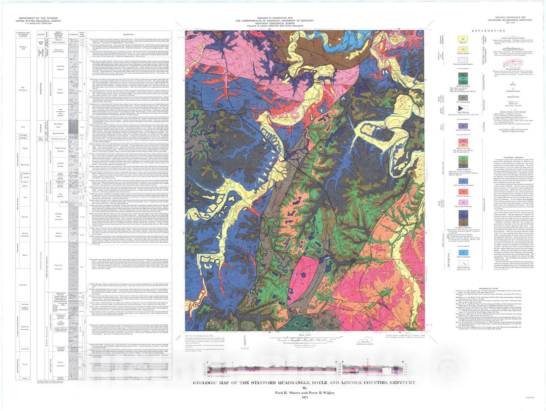Map : Geologic map of the Stanford quadrangle, Boyle and Lincoln Count ...