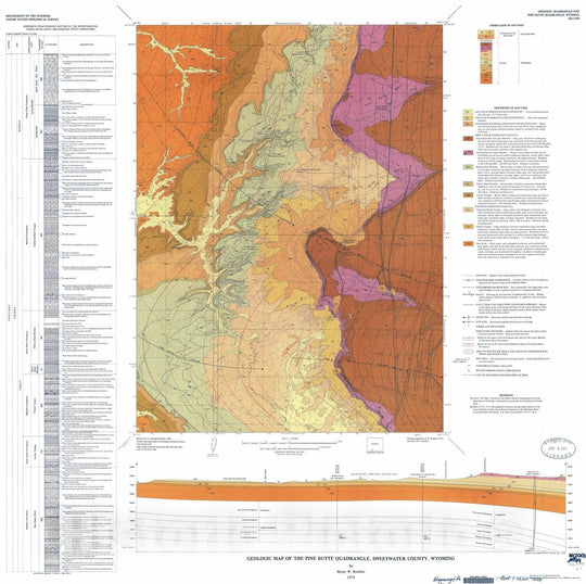 Map : Geologic map of the Pine Butte quadrangle, Sweetwater County, Wy ...
