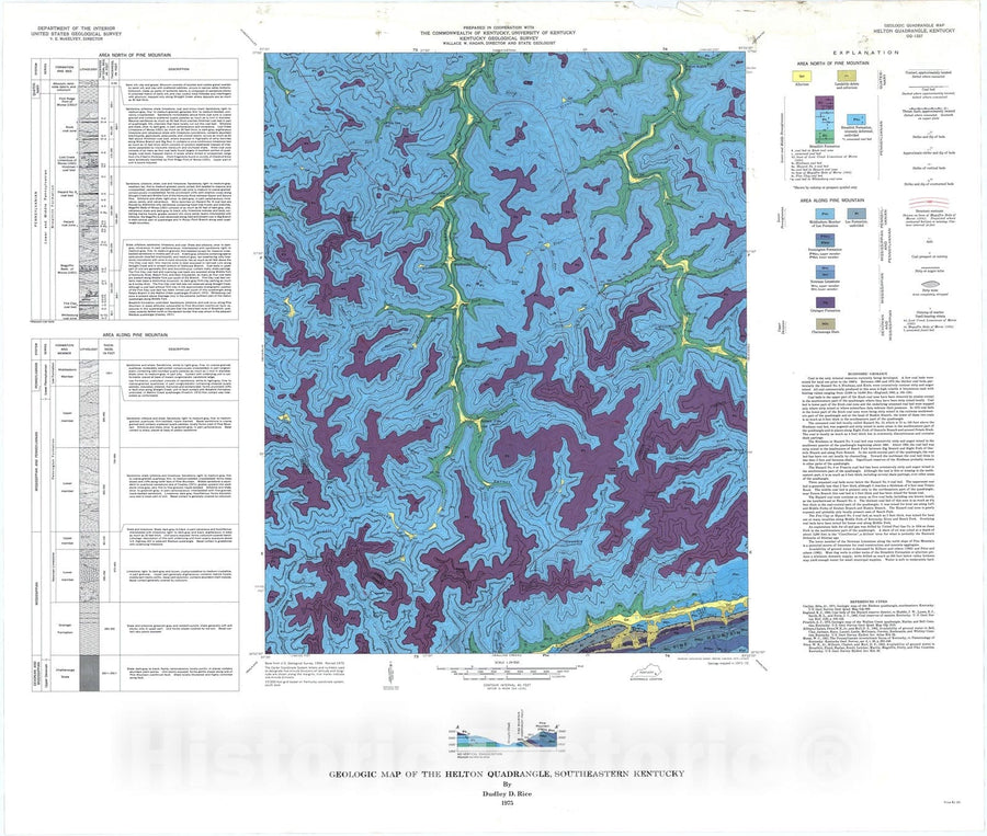 Map : Geologic map of the Helton quadrangle, southeastern Kentucky, 19 ...
