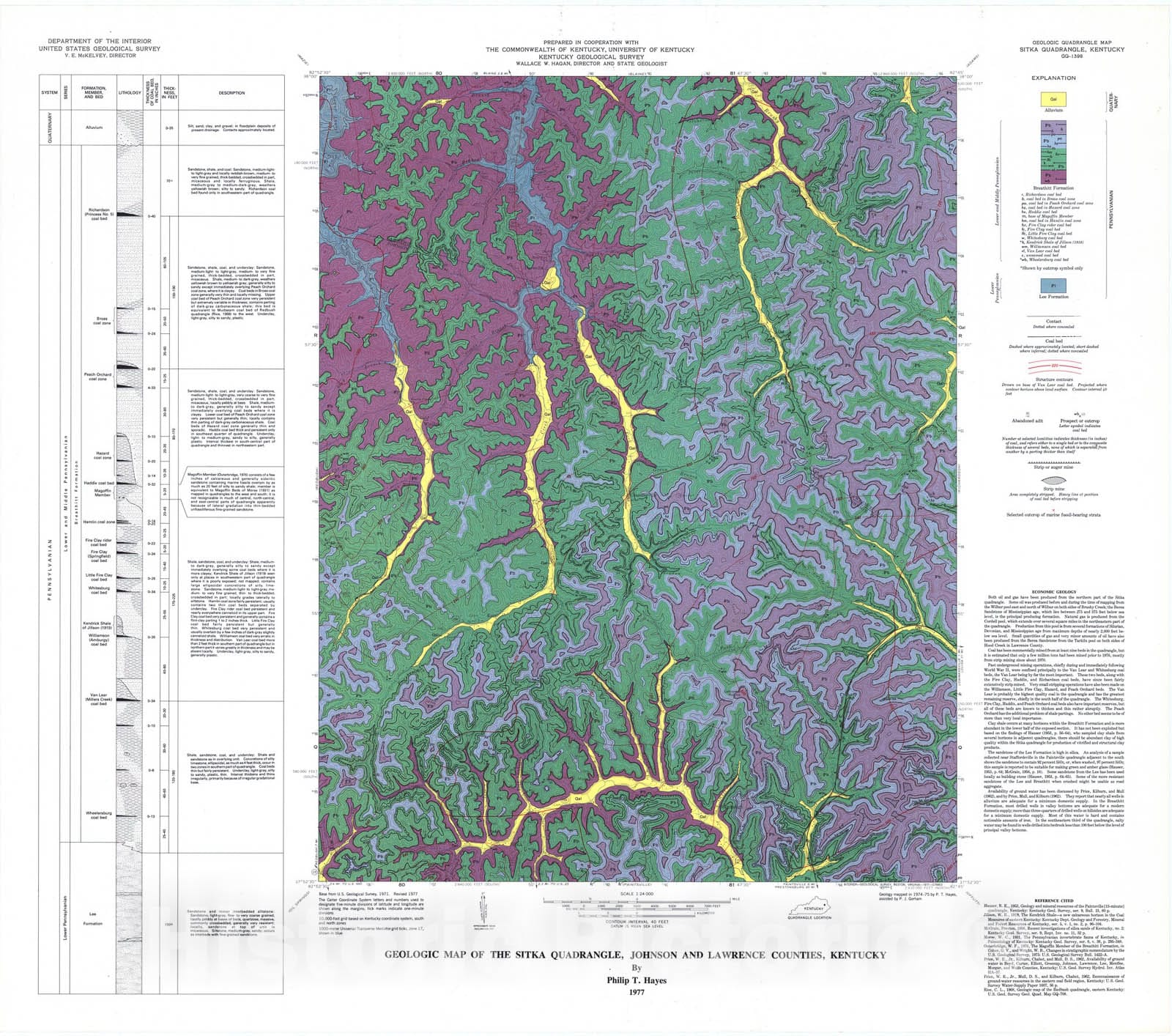 Map : Geologic map of the Sitka quadrangle, Johnson and Lawrence Count ...