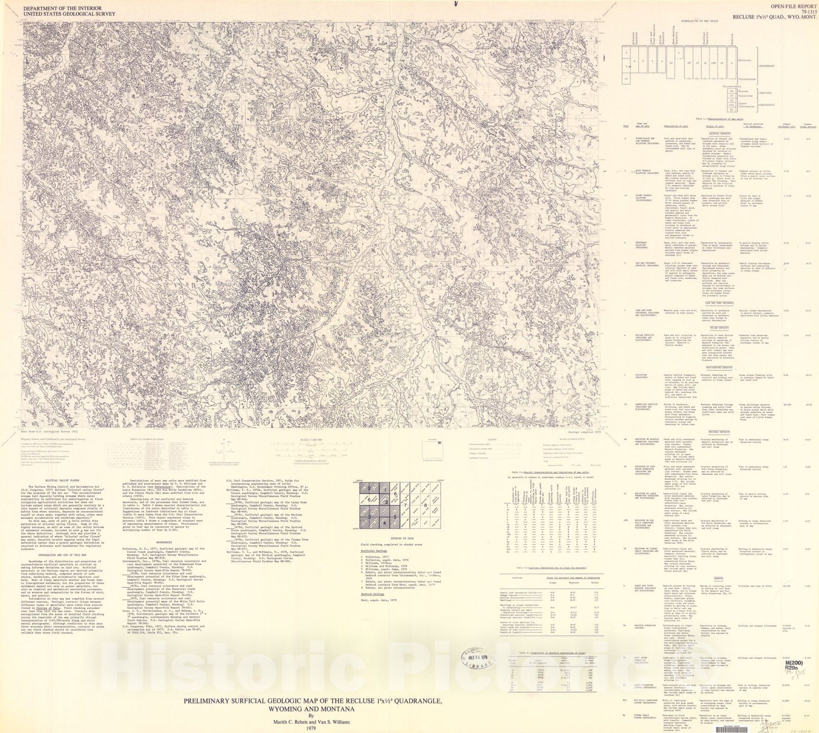 Map : Preliminary surficial geologic map of the Recluse one degree x o ...