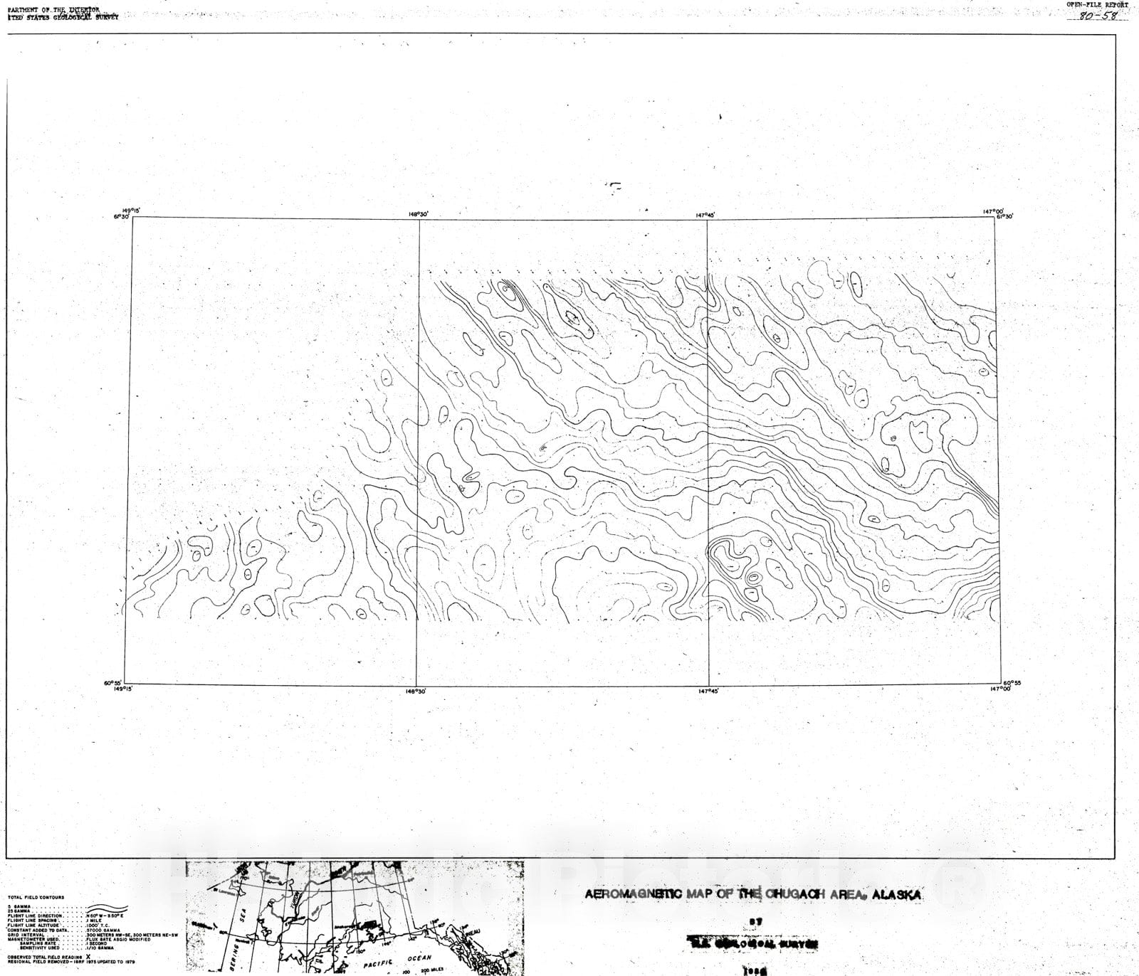 Map : Aeromagnetic map of the Chugach area, Alaska, 1980 Cartography W ...