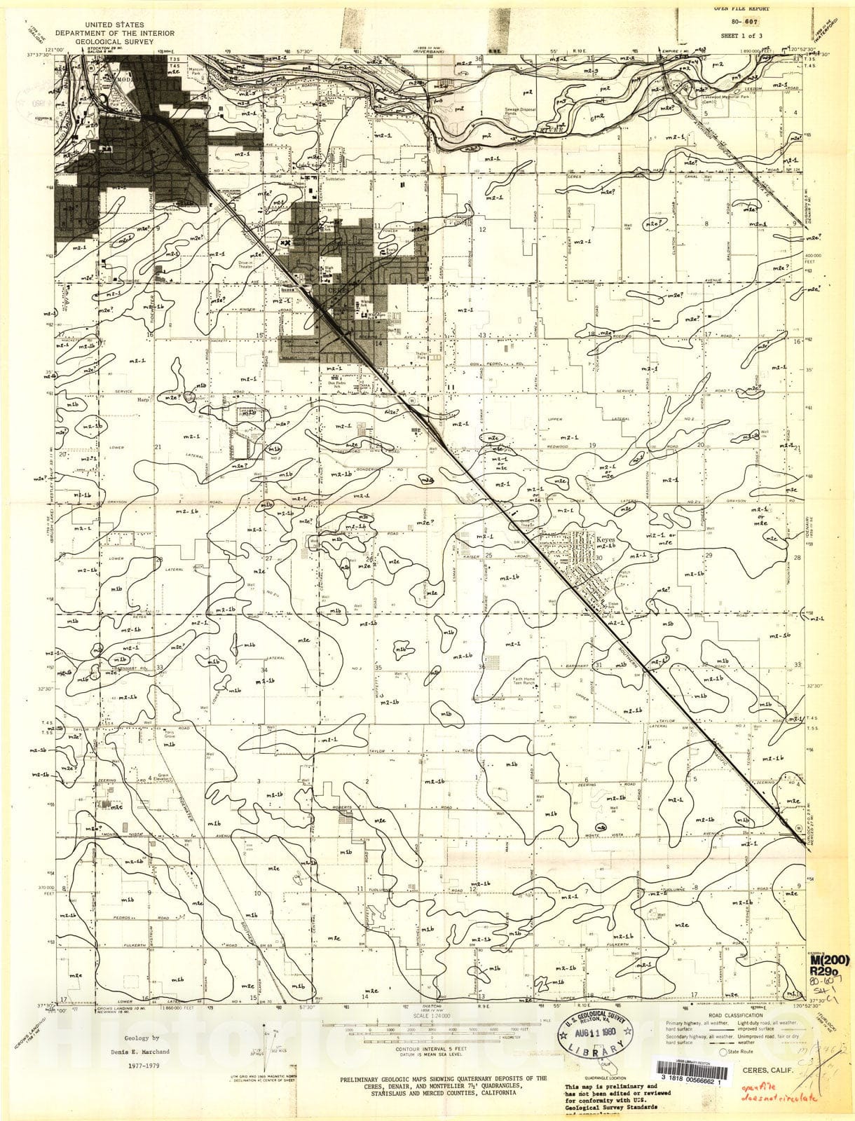 Map : Preliminary geologic maps showing Quaternary deposits of the Cer ...