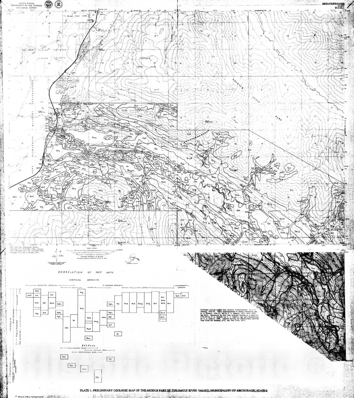Map : Preliminary geologic map of the middle part of the Eagle River V ...