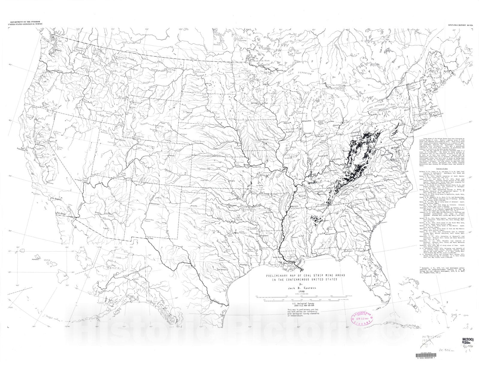 Map : Preliminary map of coal strip mine areas in the conterminous Uni ...