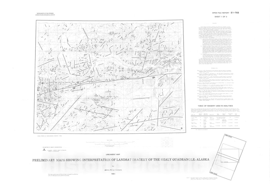 Map : Preliminary maps showing interpretation of Landsat imagery of th ...