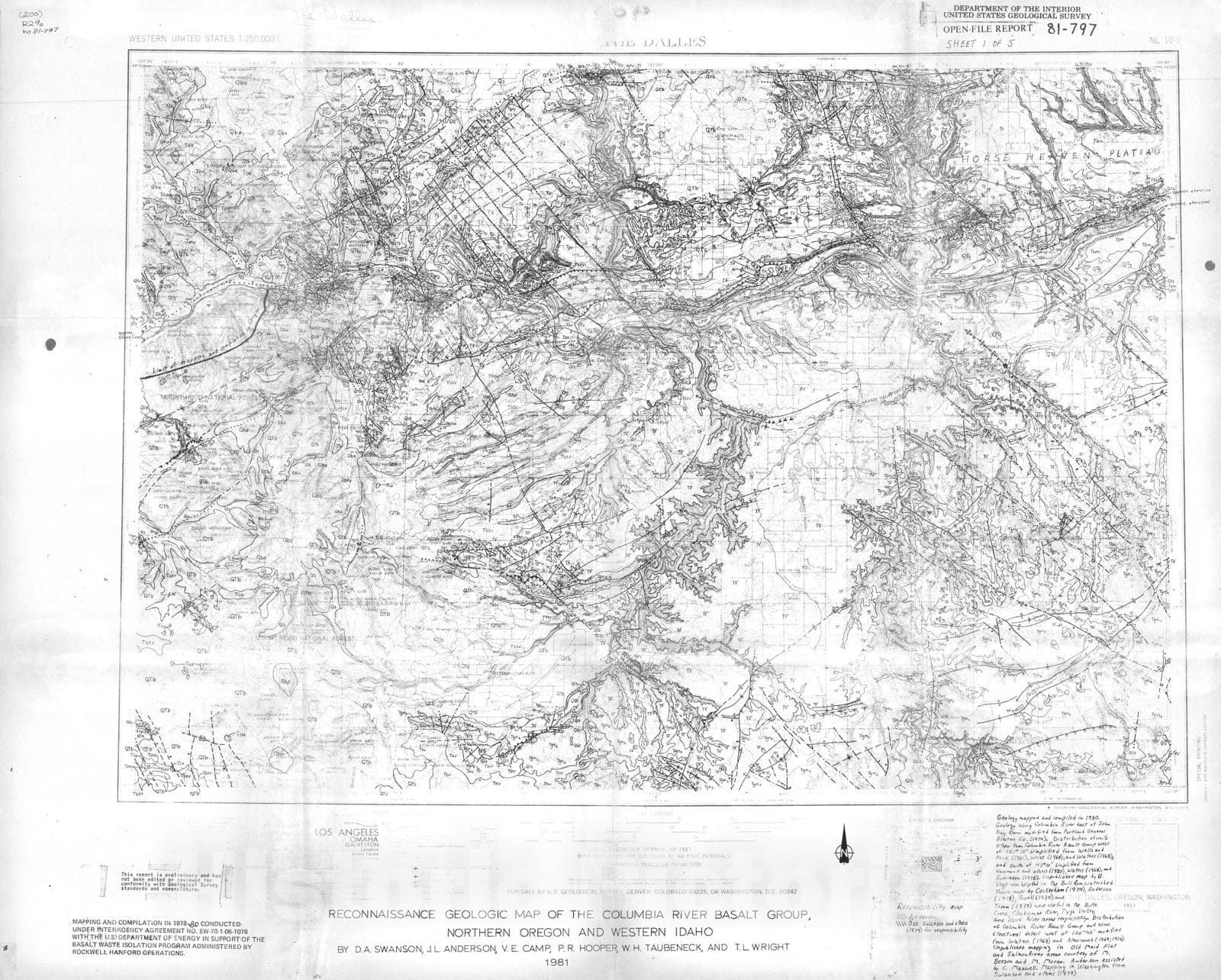 Map : Reconnaissance geologic map of the Columbia River Basalt Group ...