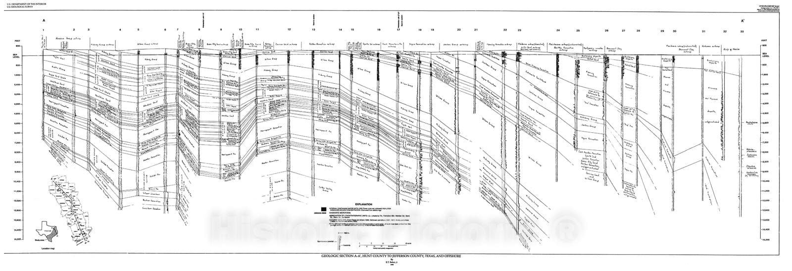Map : Stratigraphic nomenclature and geologic sections of the Gulf Coa ...