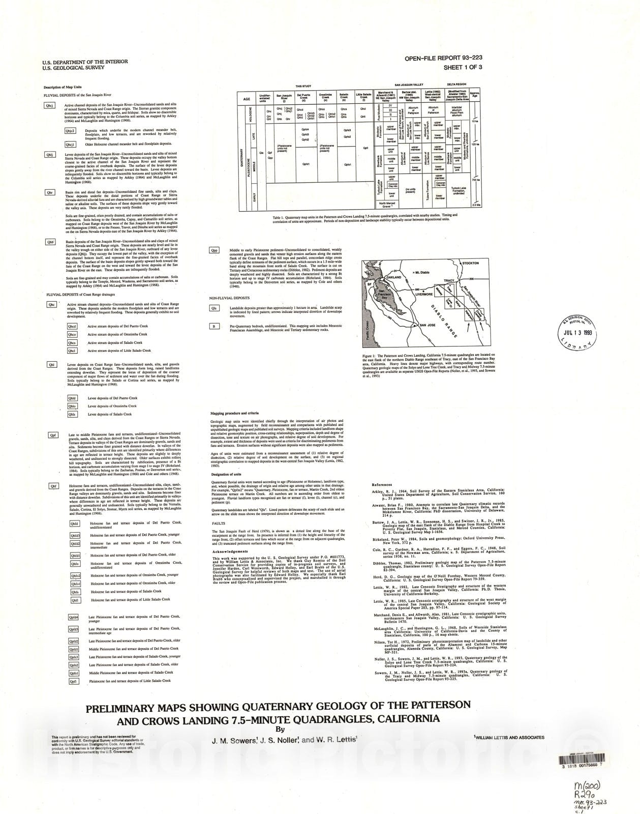 Map : Preliminary maps showing Quaternary geology of the Patterson and ...