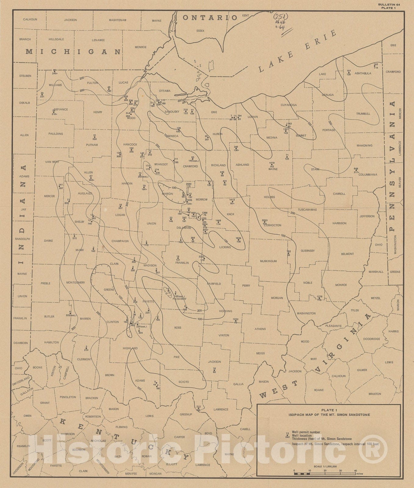 Map : Stratigraphy of the Cambrian and Lower Ordovician rocks in Ohio ...