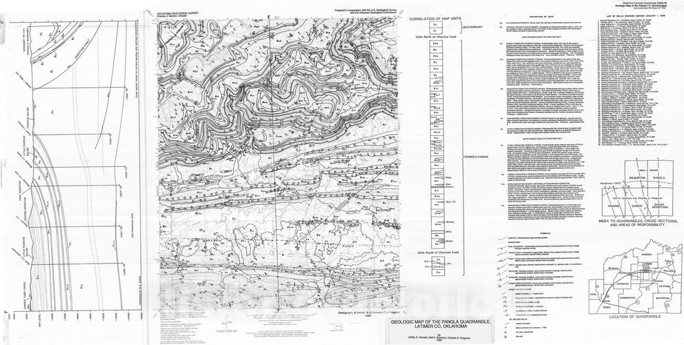 Map : Geologic map of the Panola quadrangle, Latimer County, Oklahoma ...