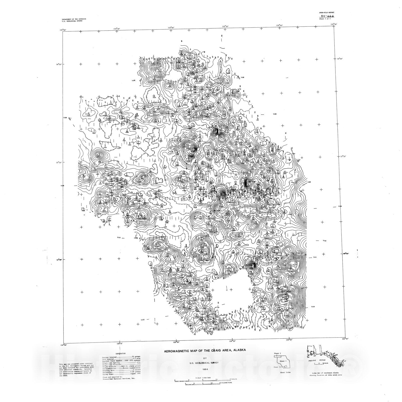 Map : Aeromagnetic map of the Craig area, Alaska, 1984 Cartography Wal ...