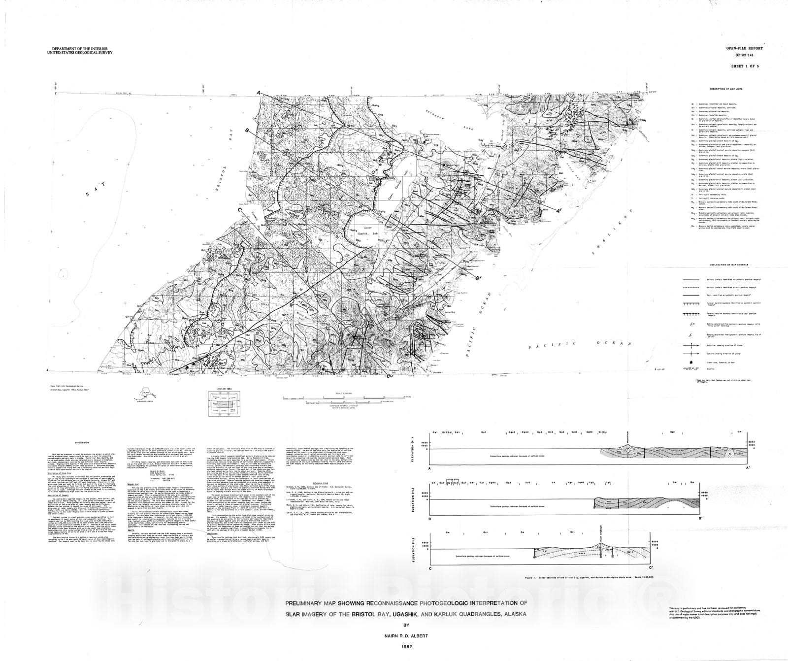 Map : Preliminary map showing reconnaissance photogeologic interpretat ...