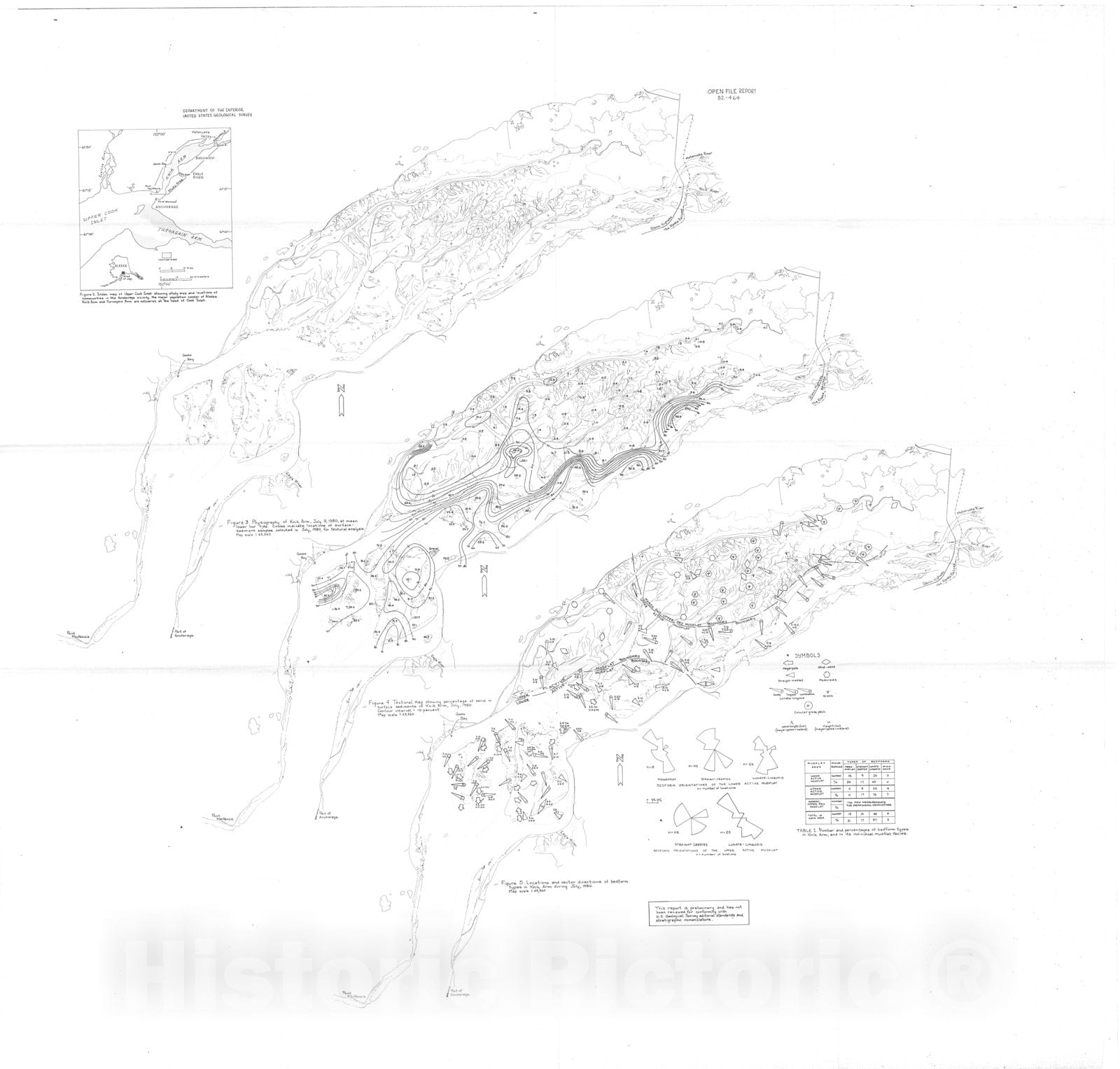 Map : Physiography, texture, and bedforms in Knik Arm, upper Cook Inle ...