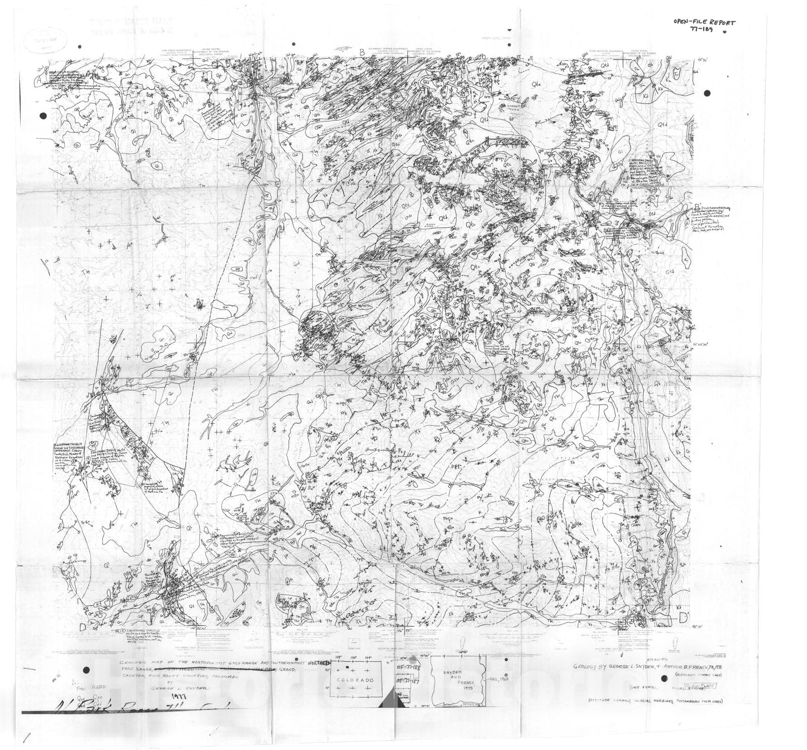 Map : Geologic map of the northernmost Gore Range and southernmost nor ...