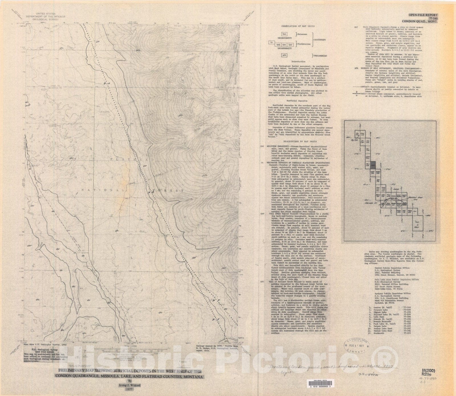 Map : Preliminary map showing surficial deposits in the west half of t ...