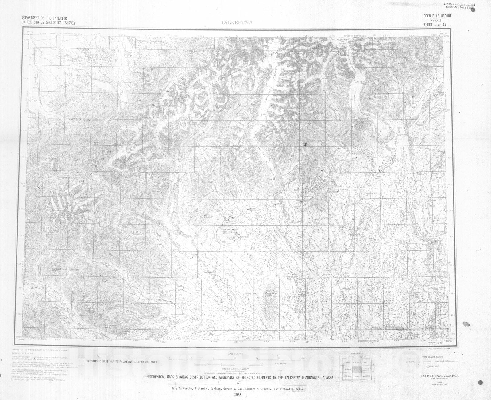 Map : Geochemical maps showing distribution and abundance of selected ...