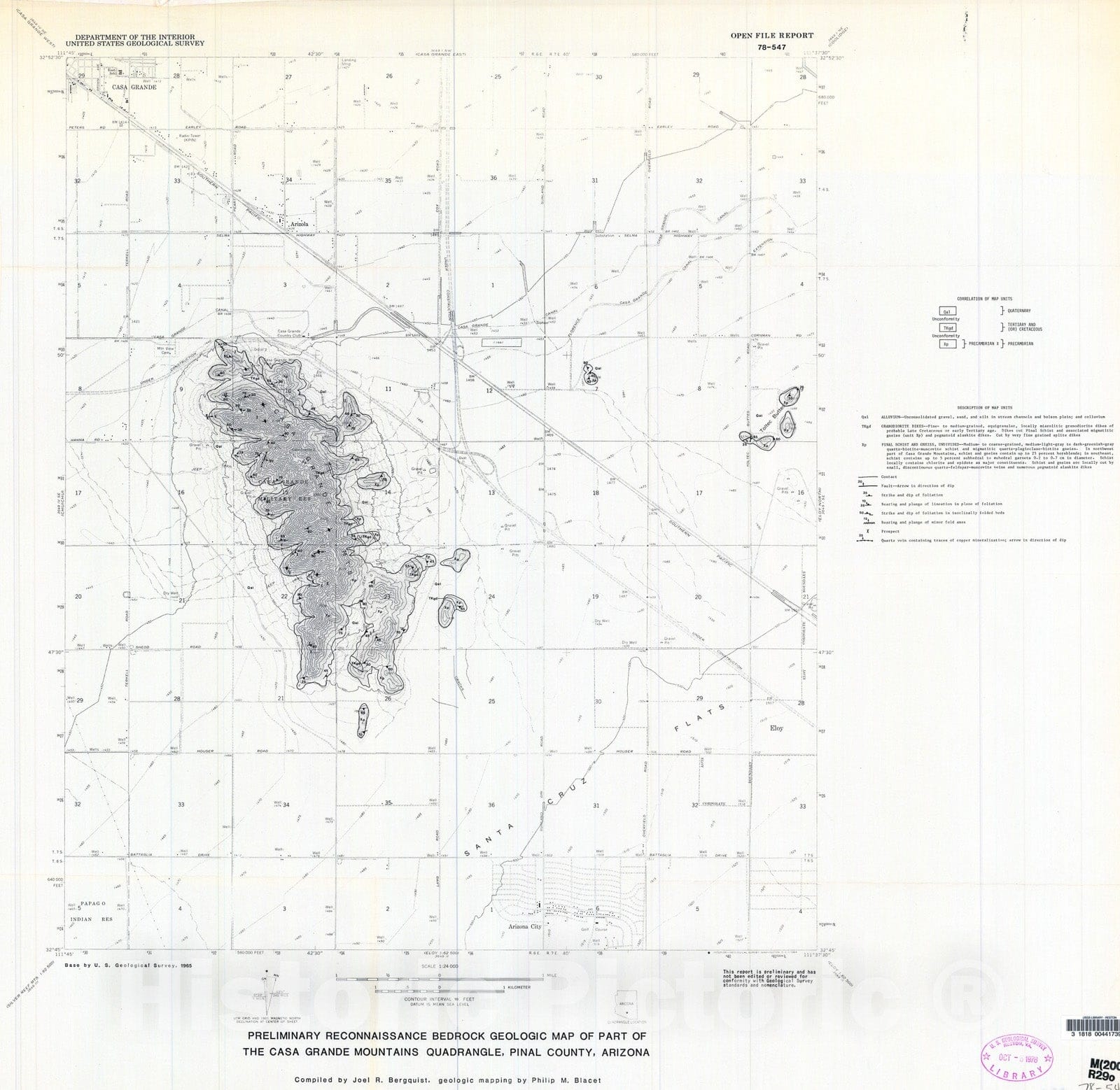 Map : Preliminary reconnaissance bedrock geologic map of part of the C ...