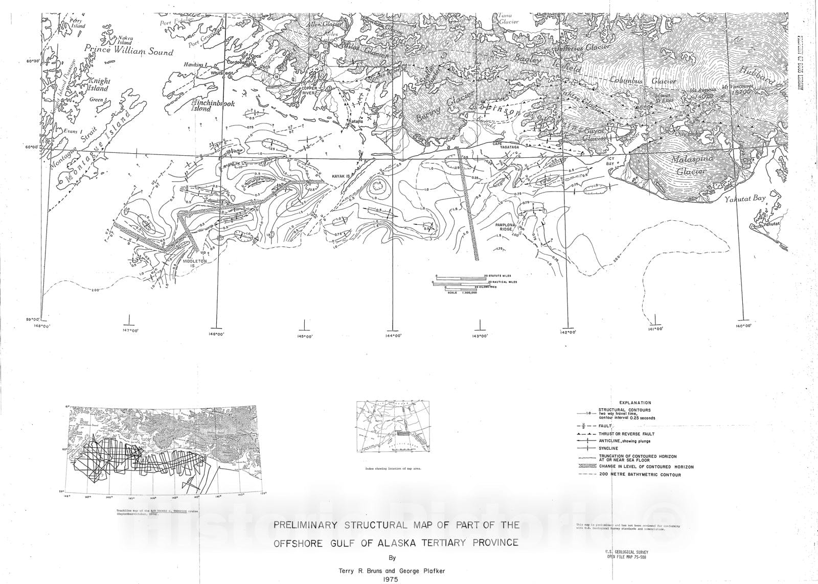 Map : Preliminary structural map of part of the offshore Gulf of Alask ...