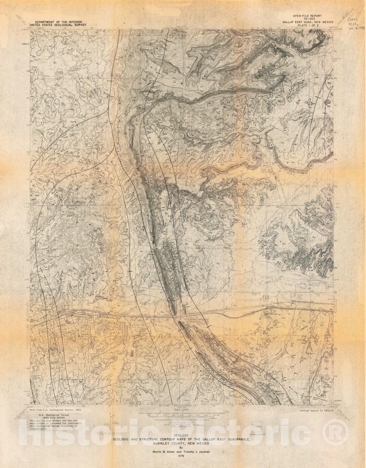 Map : Geologic and structure contour maps of the Gallup East quadrangl ...