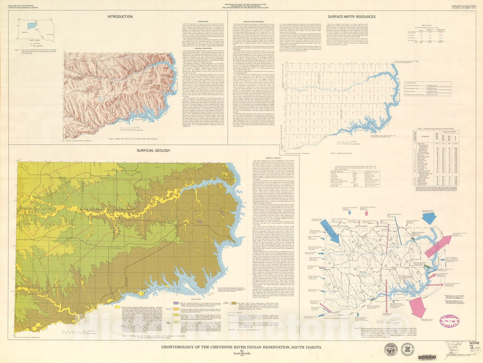 Map : Geohydrology of the Cheyenne River Indian Reservation, South Dak ...