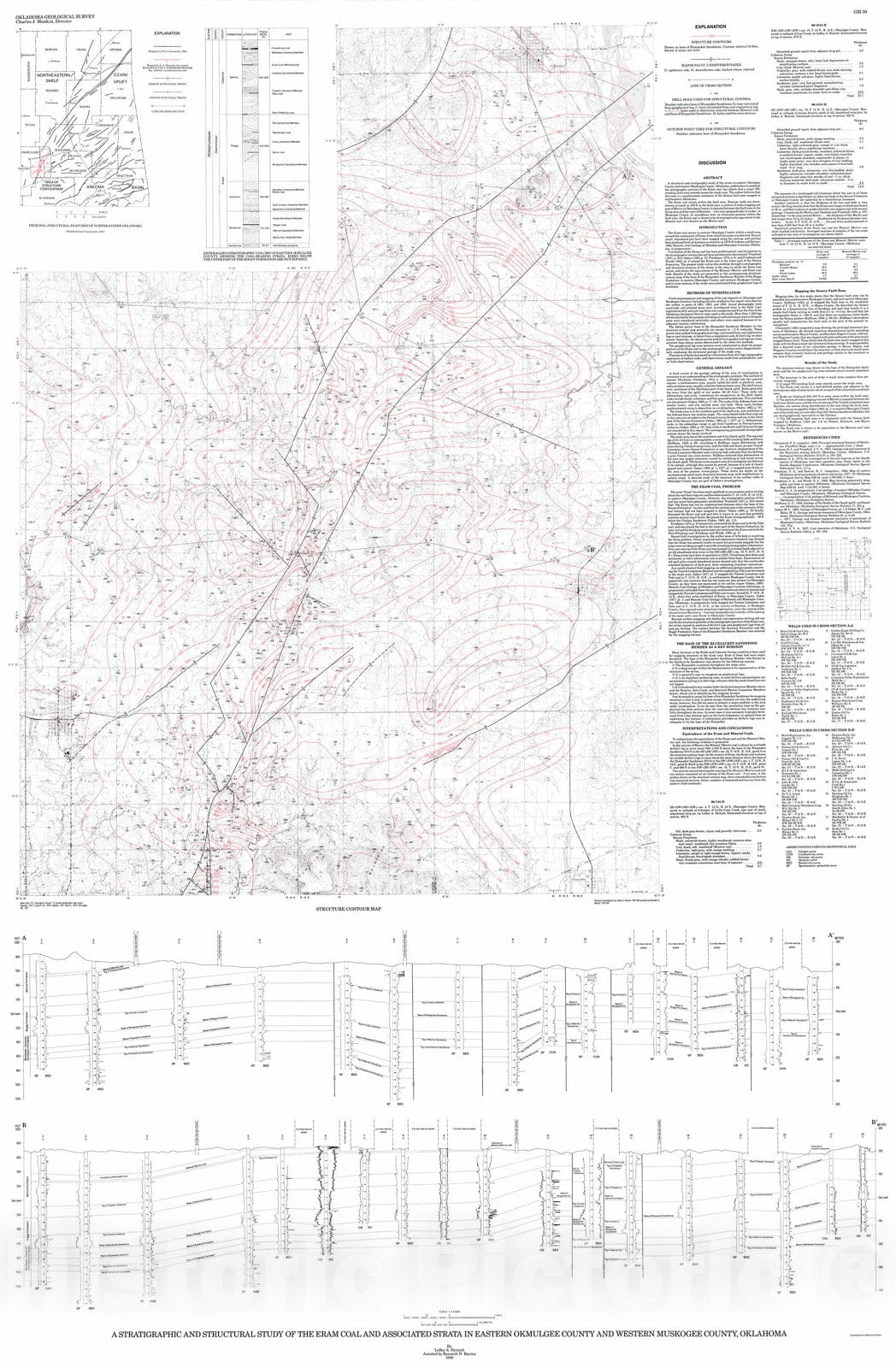 Map : A stratigraphic and structural study of the Eram coal and associ ...