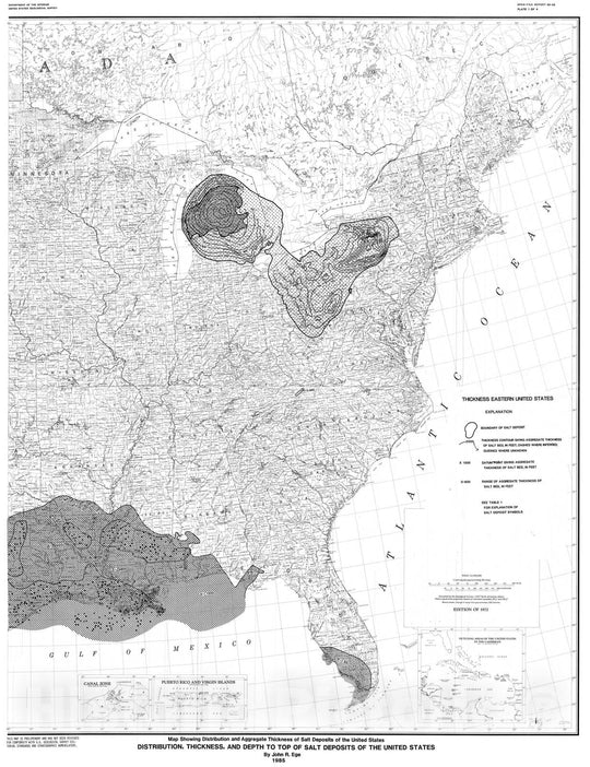 Map : Maps showing distribution, thickness, and depth of salt deposits ...
