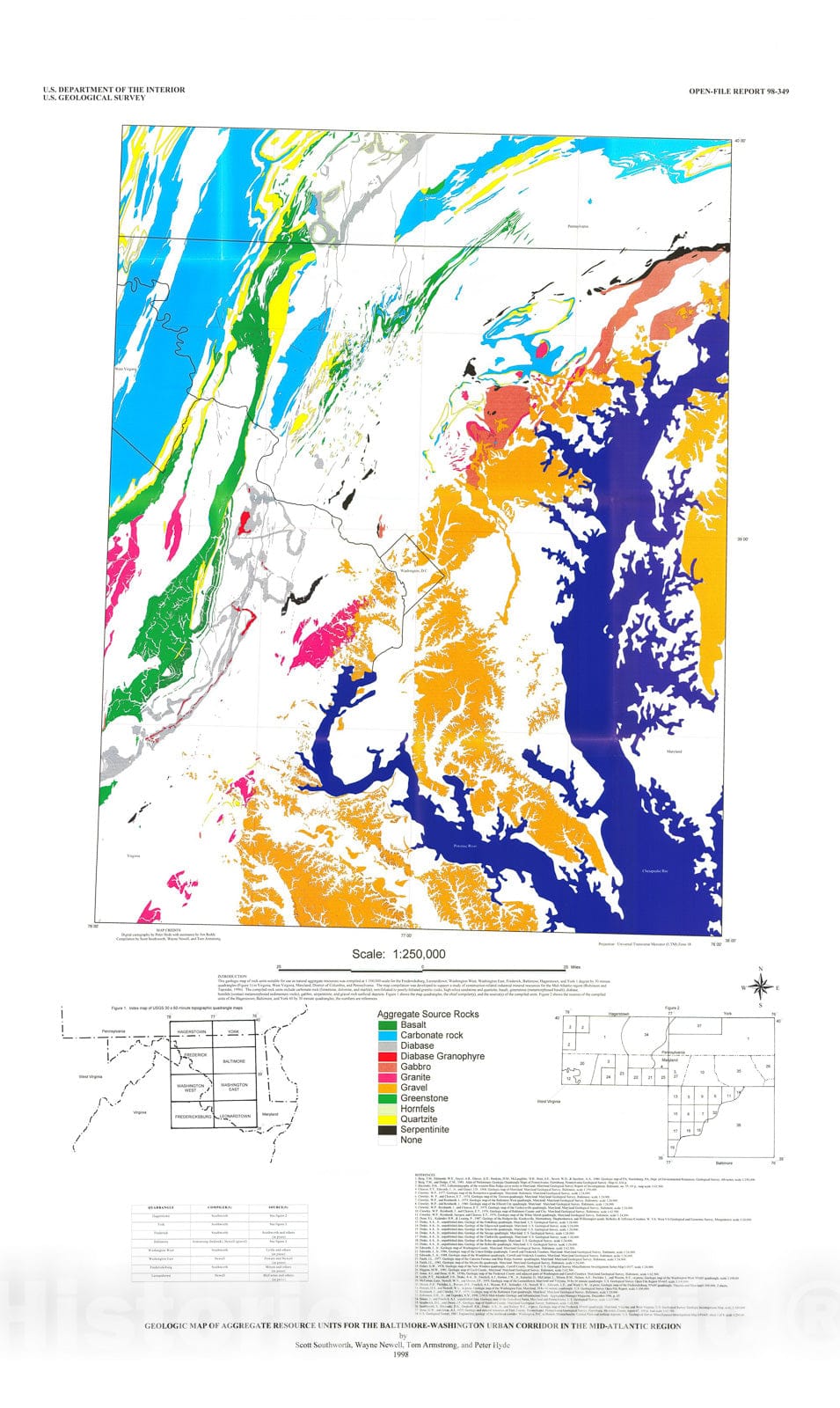 Map : Geologic map of aggregate resource units for the Baltimore-Washi ...