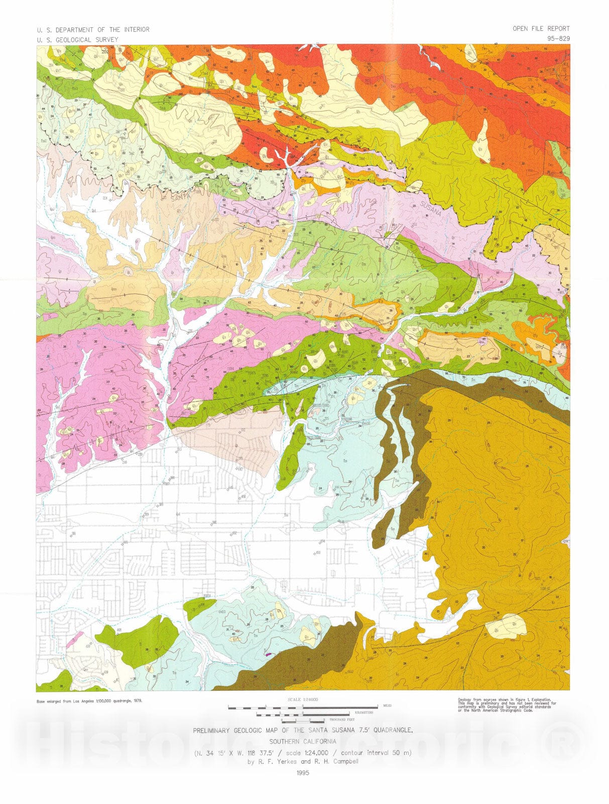 Map : Preliminary geologic map of the Santa Susana quadrangle, souther ...