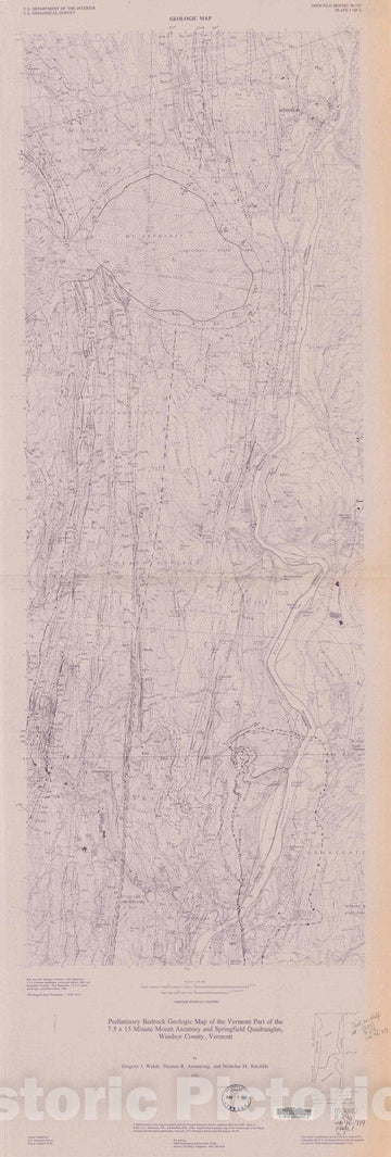 Map : Preliminary bedrock geologic map of the Vermont part of the 7.5 ...