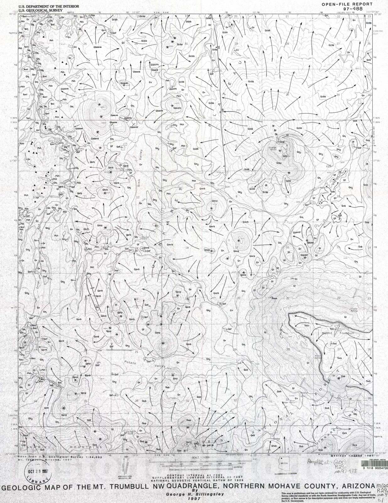 Map : Geologic map of the Mount Trumbull NW quadrangle, northern Mohav ...